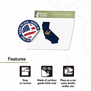 Berkeley University of California Golden Bears Cal UC Vinyl Decal Laptop Water Bottle Car Scrapbook (State Border Sticker)