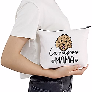 POFULL Cavapoo Dog Mum Gift Pet Gift for Women Cavapoo Gifts Cavapoo Dog Lovers Gift (Cavapoo MAMA bag)