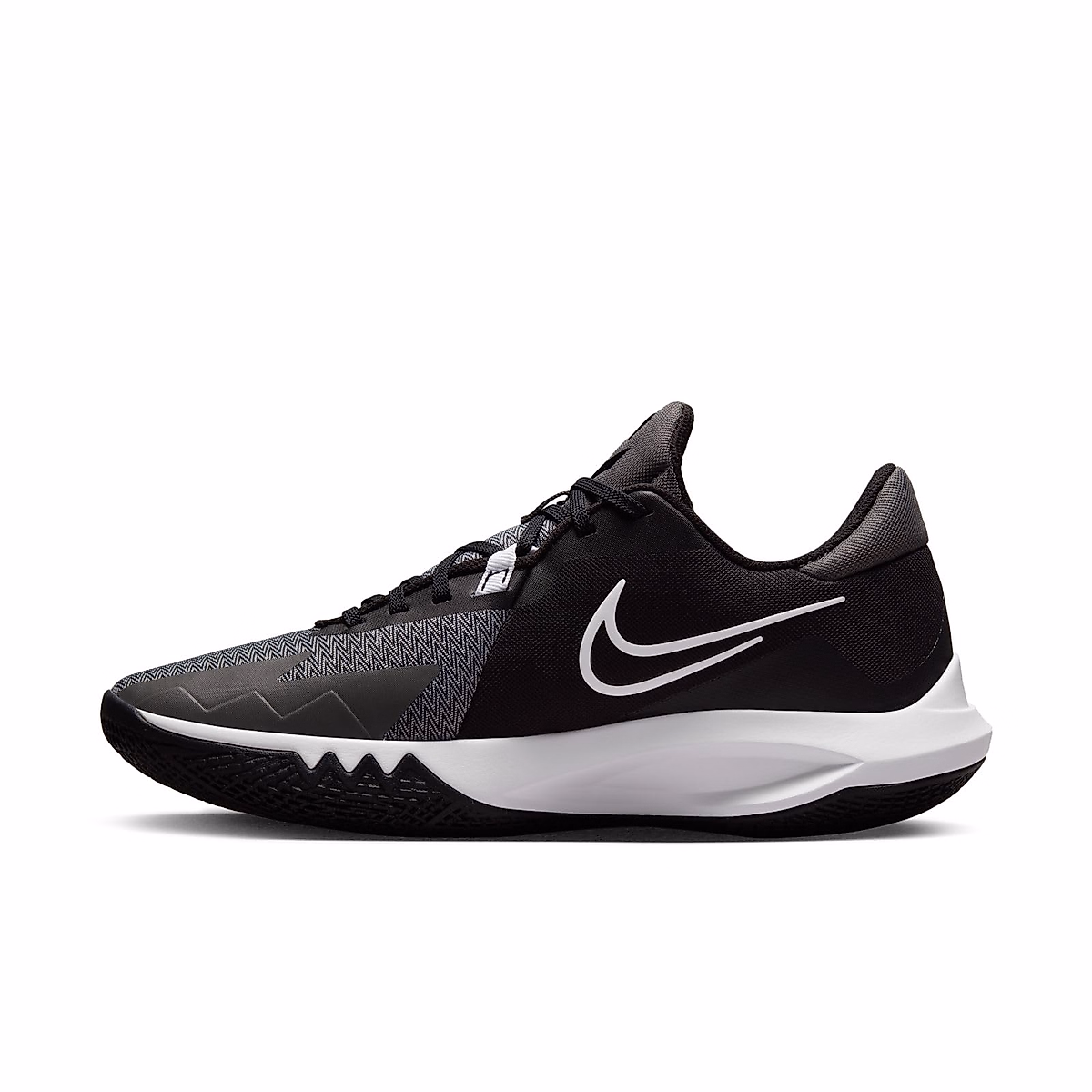 Nike Precision 6 Black Basketball Shoes (DD9535-003) for Men, Black/Iron Grey/White/White, 9 UK (9.5 US)