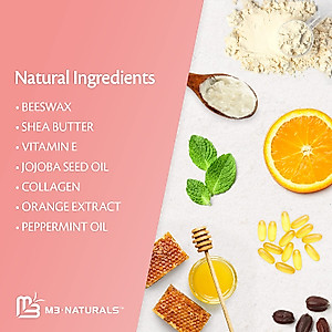 M3 Naturals Charcoal Body Scrub with Infused Lip Balm Bundle