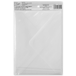 12 Packs: 10 ct. (120 total) 5”; x 7”; White Frame Cards & Envelopes by Recollections™