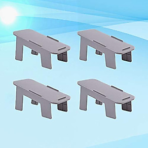 EXCEART White Shoe Cabinet 4pcs Shoe Slots Organizer Stackable Shoe Stacker Plastic Double Deck Shoe Rack Holder Boot Stand Dividers Space Saver for Closet Organization (Grey) Corner Shoe Rack