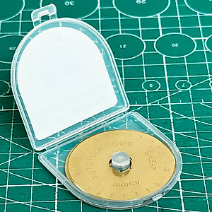 Titanium Coated 45mm Rotary Cutter Blades 50 Pack Replacement Rotary Blades for Fabric Paper Arts Crafts Quilting Scrapbooking Sewing, Sharp and Durable Wholesale