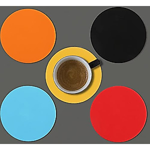 5pcs 4inch Silicone Jar Gripper Round Pads for Weak Hands, Multi-Purpose Bottle Openers Coasters for Kitchen Use