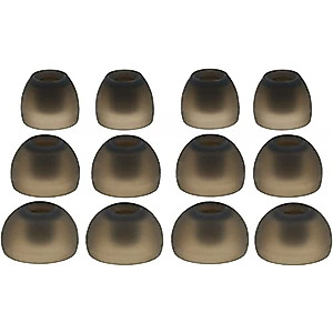 12pcs (TRS-B) 4S / 4M / 4L Replacement Set Ear Adapters Ear Tips Earbuds Compatible with Sol Republic AMPS, AMPS HD, Jax, Shadow and Relays Sport Wireless In-Ear Earphones