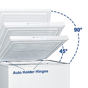 SMETA Deep Freezer Small 4.0 Cubic Feet, Chest Freezer Garage Outdoor Freezers, Freezer Chest Mini Thermostat Control, Compact Freezer for Apartment, Office, Kitchen with Flip-Up Lid, White