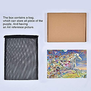 Unicorn Butterfly Jigsaw Puzzles 1000 Pieces for Adults 500 Pieces Art Project for Home Wall Decor 20.5 x 14.9 Inch