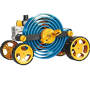 Thames & Kosmos SpringBots STEM Kit | Build 3 Spring-Powered| Race car, Walking Robot, Countdown Timer Powered by a Mainspring | Learn About Potential & Kinetic Energy, Gears & Springs, Black , 10 x 2.5 x 11 inches