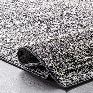 nuLOOM Elodie Distressed Diamonds Accent Rug, 3x5, Grey