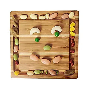Bamboo Cheese Cutting Board with Butter Knife, Mini Fruit Chopping Board