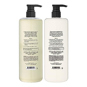 Kristin Ess Hair Fragrance Free Shampoo and Conditioner 1 Liter Set for Sensitive Skin and Scalp - Sulfate Free and Color Safe Shampoo and Conditioner - Hydrating + Moisturizing - Vegan + Cruelty Free