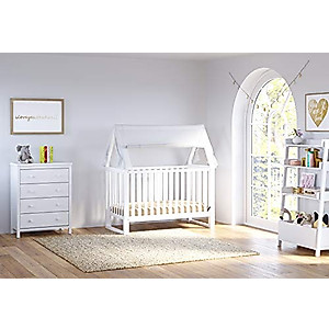 Storkcraft Alpine 4 Drawer Chest (White) – GREENGUARD Gold Certified, Dresser For Nursery, 4 Drawer Dresser, Kids Dresser, Nursery Dresser Drawer Organizer, Chest of Drawers