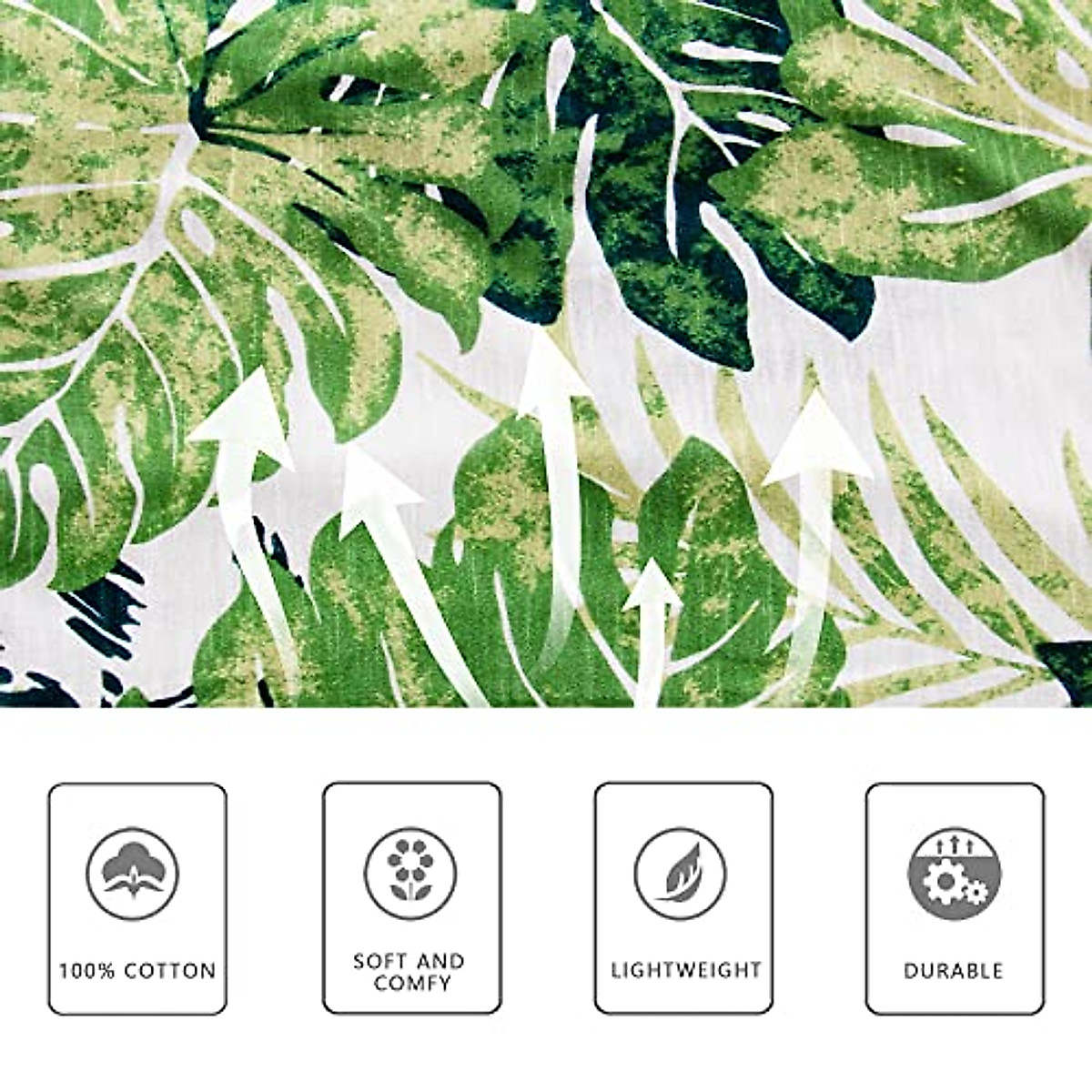 IZZY + TOBY Womens Capri Pajama Set Summer Pajamas for Women Short Sleeve Top with Capri Pants Sleepwear Cotton Pjs Sets Ladies Pajamas Sets Print Capri Pajama Sets Lounge Set Dark Green Leaf M