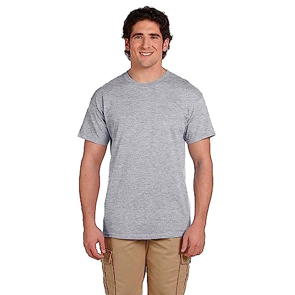 Fruit of the Loom Men's Crew T-Shirt (Pack of 4), Large, Assorted Primary
