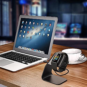 CAVN Charger Dock Compatible with Fitbit Charge 5 / Luxe, Replacement Aluminum Charging Stand Dock Station Base Accessories Cradle with 4.2ft USB Cord for Charge 5/Luxe Smart Watch