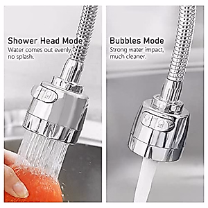 Kitchen Faucet Sprayer Attachment 360° Rotatable Anti-Splash Water Saving Tap Kitchen Faucet Head Faucet Extender with Universal Adapter Set Kitchen Sink Accessories Tools