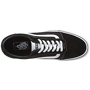 Vans Men's Ward Sneaker, Black Suede Canvas Black White C24, 14