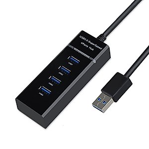 XBOSS C8 4 Port USB 3.0 Hub High Speed 5Gbps Transfer Speed Lightweight USB Cable Adapter for PS4/PS4 Slim/Ps4 Pro/XBOX ONE/XBOX360/Computer Laptop PC