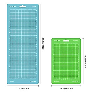 REALIKE Cutting Mat for Cricut Joy 4.5” X12” 4.5”X6.5” ( StandardGrip, LightGrip, StrongGrip 6 Mats ), Variety Adhesive Cutting mats for Cricut Joy Accessories