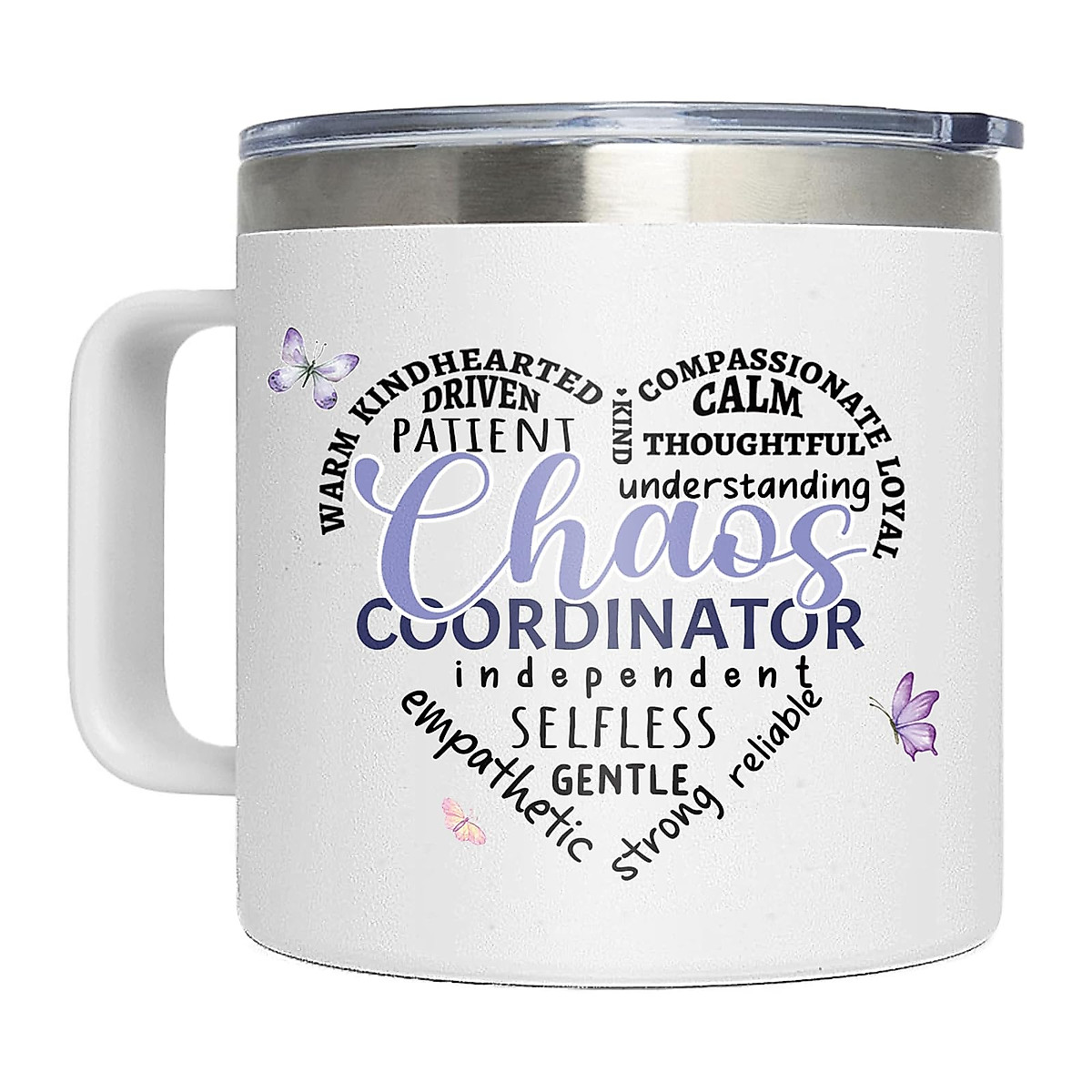 WWHSAI Chaos Coordinator Gifts - Gift For Boss Chaos Coordinator - Boss Lady Gifts For Women - Thank You Gift For Employee/Teacher/Coworker/Manager/Nurse Appreciation Office Presents Coffee Cup 14oz