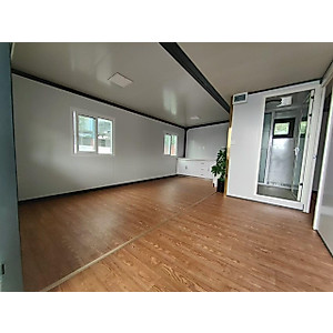 Luxury 40 ft Tiny House: Portable prefab Home with 2 bedrooms, a Fully Equipped Bathroom and Kitchen, Designed for Adult Living. This Foldable Mobile Home boasts a Durable Steel Frame.