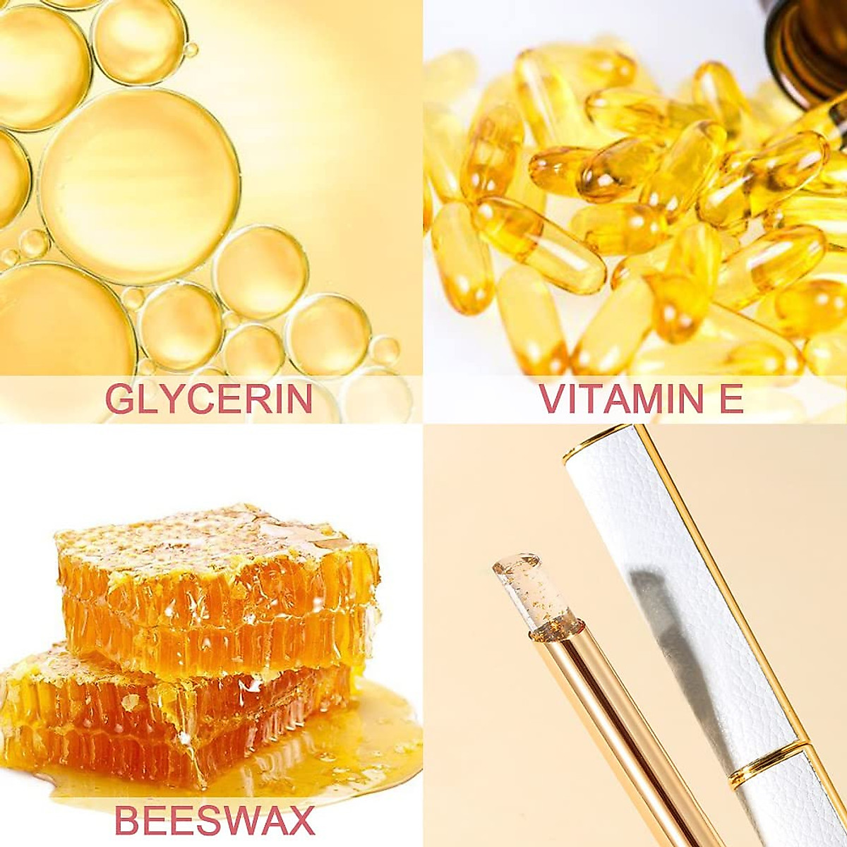 BINGBRUSH 2Pcs Clear Crystal Color Changing Lipstick, Moisturizing, Waterproof, Long Lasting, Made with Avocado, Beeswax, Plant Extract, Olive Oil, 6 Kinds of Vitamin E