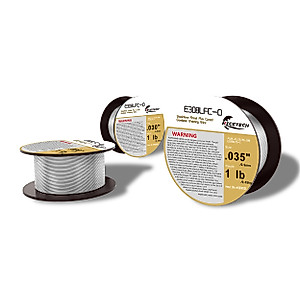 Gasless Flux Cored Welding Wire, Stainless Steel, E308LFC-O. 035-Diameter, 1 Pound Spool, Silver, Package of 1