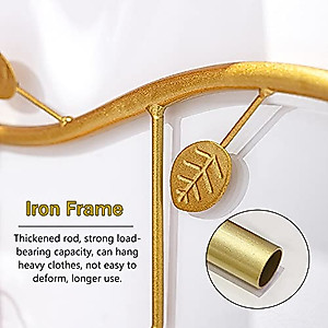 LZMZMQ Gold 3 Layer Bras/Panties Display Shelf, Wall Mounted Underwear Socks Camisole Storage Rack, Iron Frame, with 30 Hooks, for Retail Store