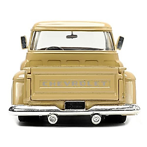 Jada Toys Just Trucks 1:24 1955 Chevy Stepside Pickup Die-cast Car Tan with Tire Rack, Toys for Kids and Adults (26144)