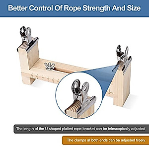 Homepatche Wood Bracelet Jig,U Shape Clear Scale Bracelet Maker Rack,DIY Hand Knitting Bracelet Jig with 2 Clamp (Wood3)