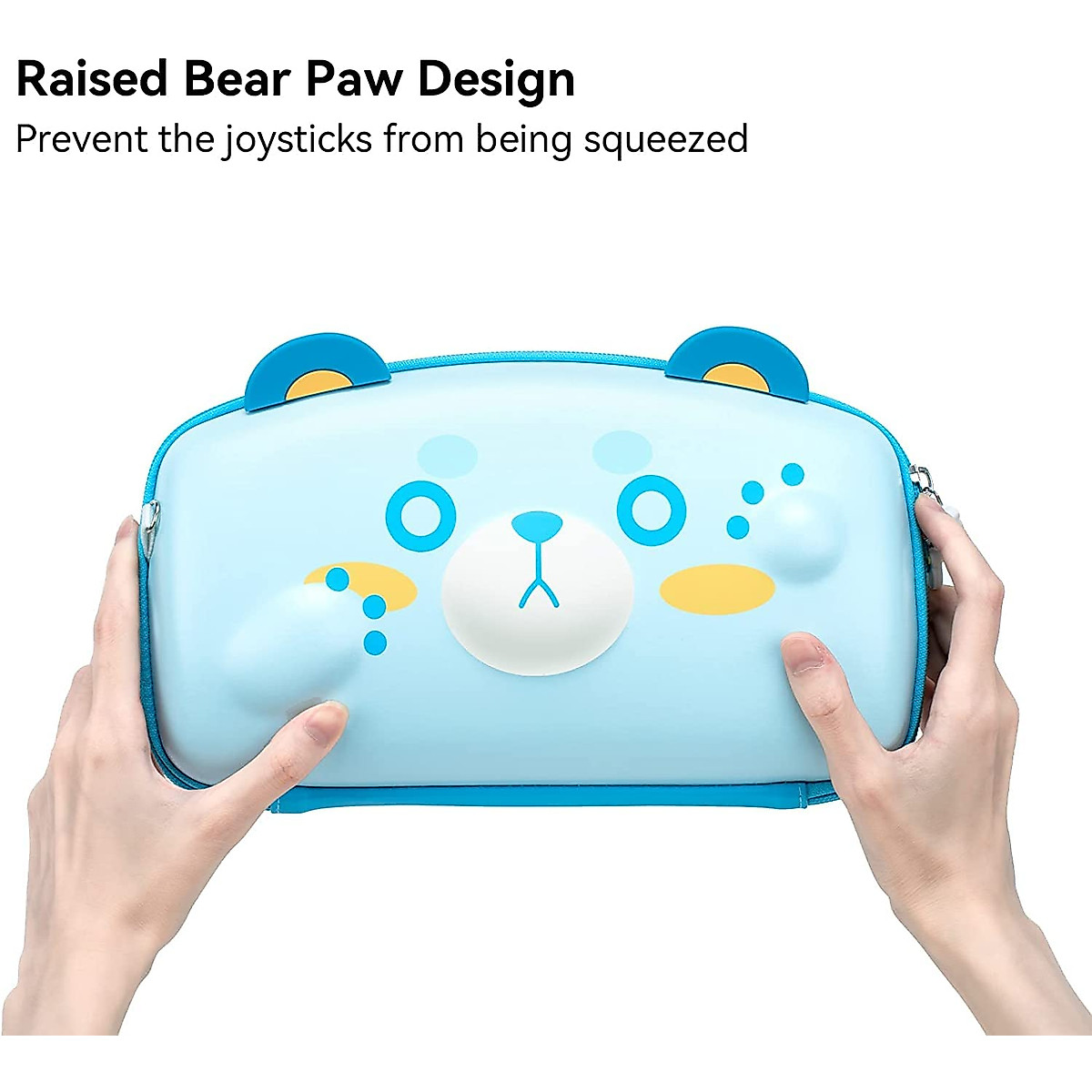 GeekShare Cute Bear Carry Case Compatible with Nintendo Switch/Switch OLED - Portable Hardshell Slim Travel Carrying Case fit Switch Console & Game Accessories