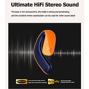 Wireless Over Open Ear Earbuds with Earhooks Wireless Bone Conduction Headphones Head Set Bluetooth Bone Conduction Headset Earbuds Induction Earphones Bone Conducting Open Ear Headphones Outer Ear