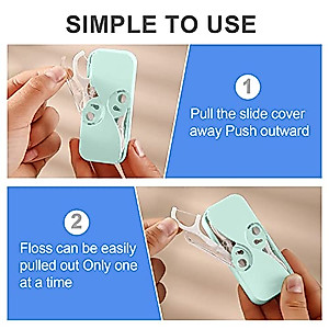 Portable Dental Floss Picks Refillable Dispenser,Travel Reusable Glide Floss Pink Case Toothpick Flosser Sticks Holder for Teeth Cleaning,Purse,Bathroom,Adults,Braces,Kids,Personal Care Products,Car