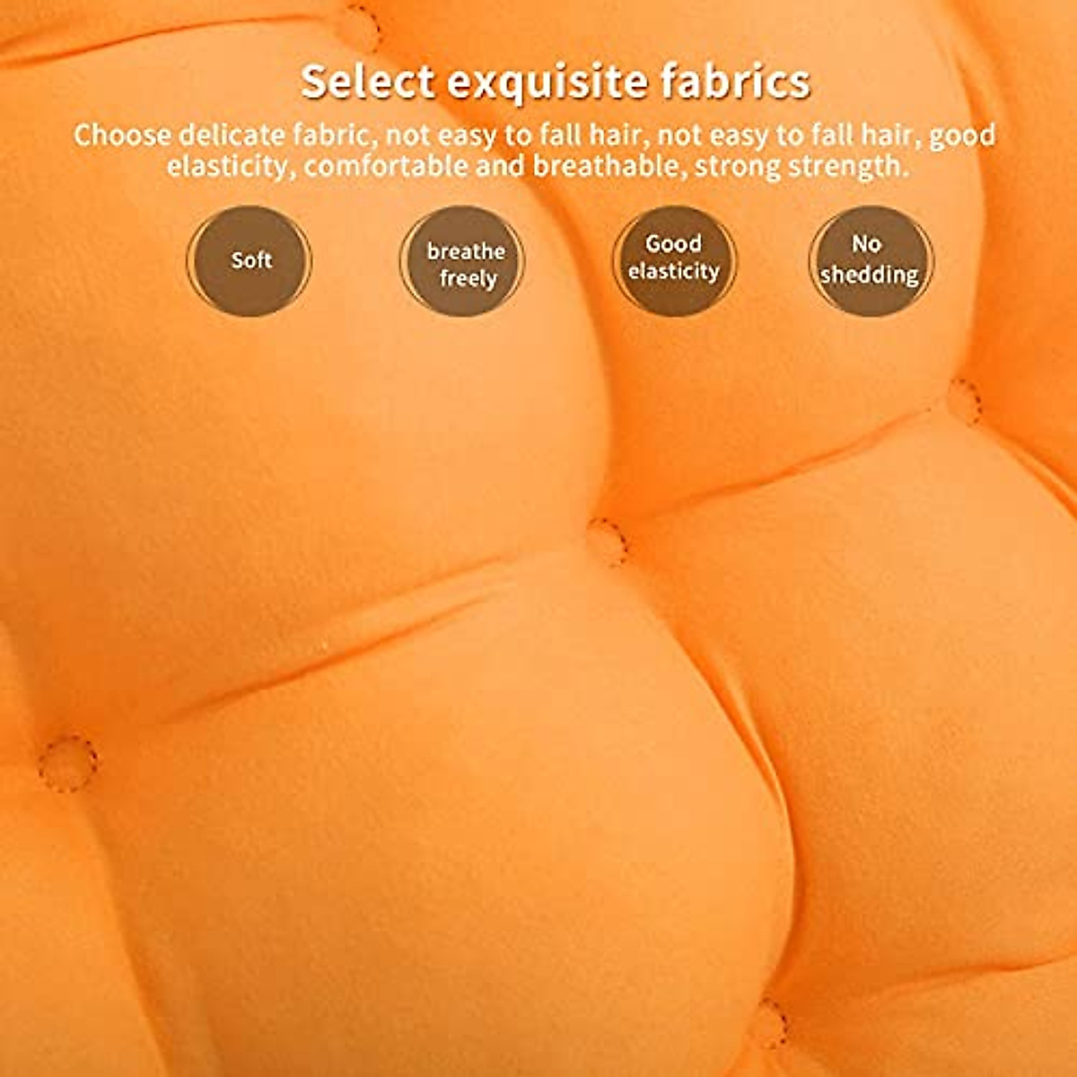 Set of 4 Dining Chair Cushions with Ties Soft Comfort Non Slip Square Seat Pads for Kitchen Dining Office Living Room Patio (Coffee)