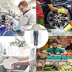 Kvimvty Unisex 47 x 27.5 inches Heavy Duty Transparent PVC Waterproof Apron, Keeps You Clean and Dry When Dishes Washing Kitchen Cooking, Clear, over 15 years old