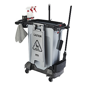 Rubbermaid Commercial Products Slim Jim Rim Trash Can Rim Caddy, Black, Compatible with 23 Gallon Slim Jim Containers