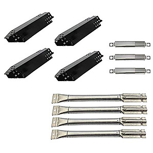 Htanch PN6281(4-Pack) SA5491 (4-Pack) 14 1/2" Porcelain Steel Heat Plate and Burner Replacement for Kenmore 415.16128010, 415.90111110 Charbroil 463235714