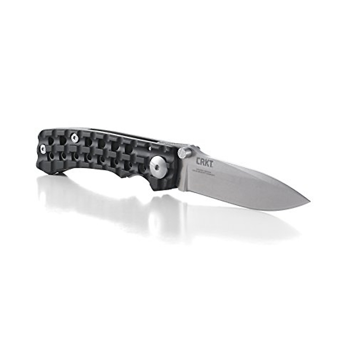 CRKT Ruger Go-N-Heavy Compact EDC Folding Knife with Sheath: Heavy Duty Outdoor, Everyday Carry, Plain Edge Blade, Thumb Stud, Liner Lock, Aluminum Handle, Nylon Sheath R1803