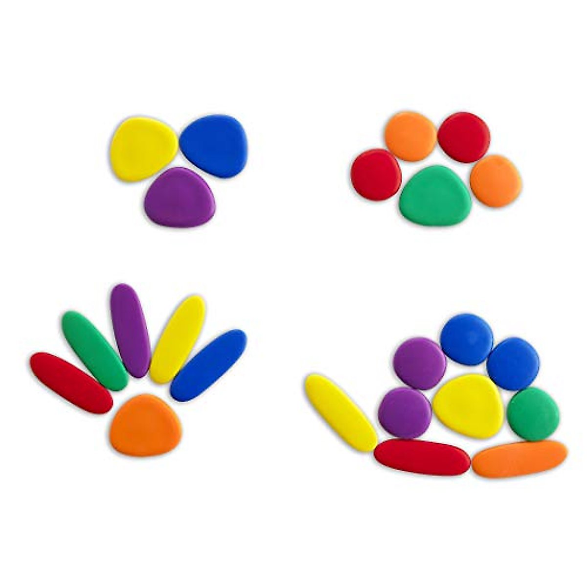Rainbow Pebbles - Junior - Mini Jar - Ages 18m+ - The Original Sorting and Stacking Stones - First Counting and Sorting Toy