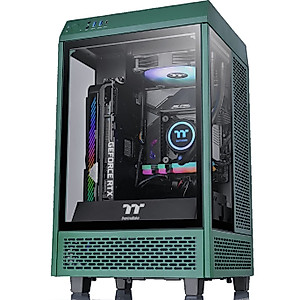 Thermaltake Tower 100 Racing Green Edition Tempered Glass Mini Tower Computer Chassis Supports Mini-ITX CA-1R3-00SCWN-00