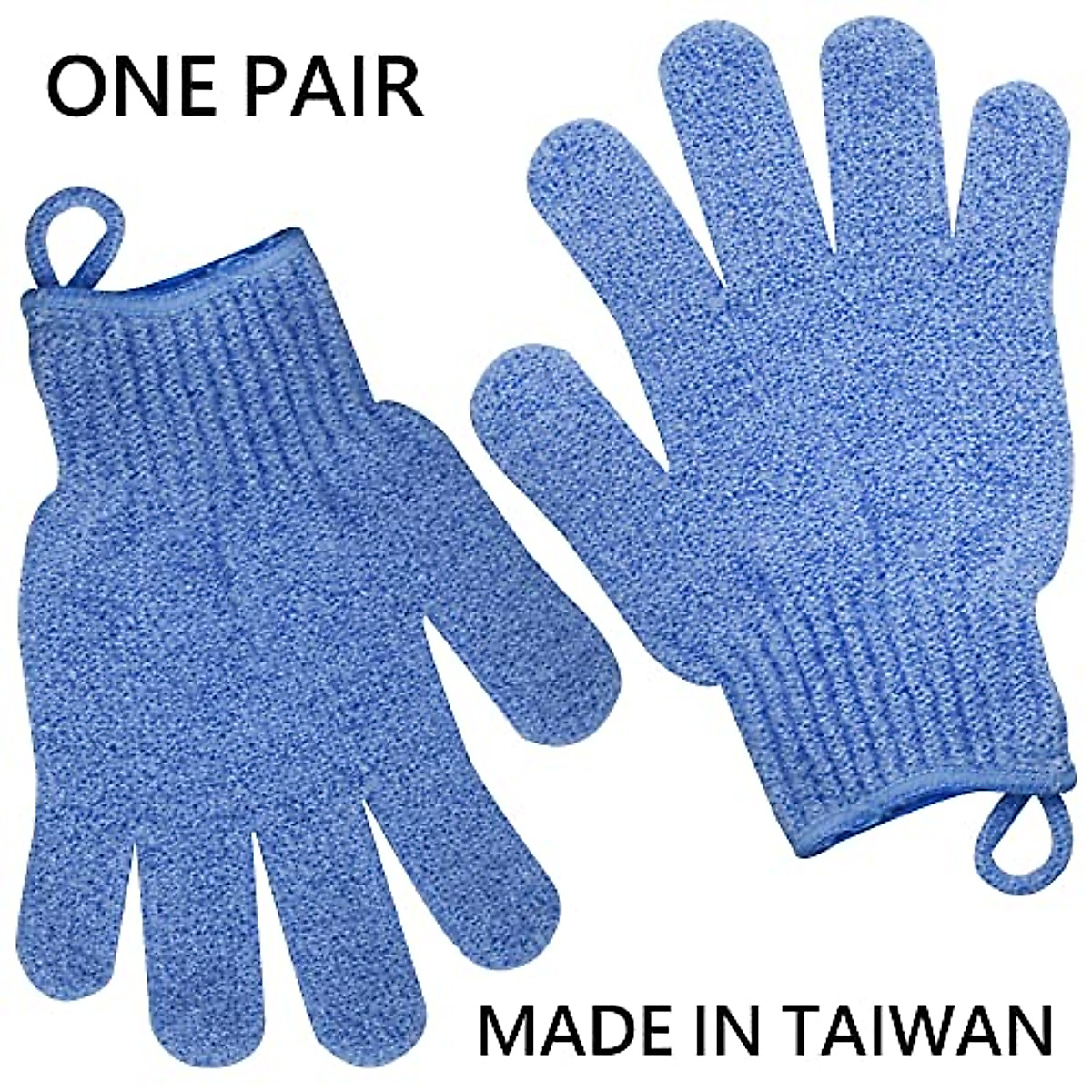 Exfoliating Gloves - Body Scrub for Smooth and Soft Skin - Body Exfoliator for Ingrown Hair Dead Skin Remover and Itchy and Flaky Skin - Scrubber Shower Accessories 1 Pair Glove Mens Stocking Stuffer