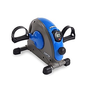Stamina Mini Exercise Bike with Smooth Pedal System - Portable Pedal Exerciser - Cardio Equipment Fitness Bike - Stationary Bike for Home Workout - Blue