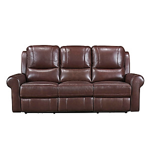 Lexicon Jaunt Wall-Hugger Power Double Reclining Sofa, Brown