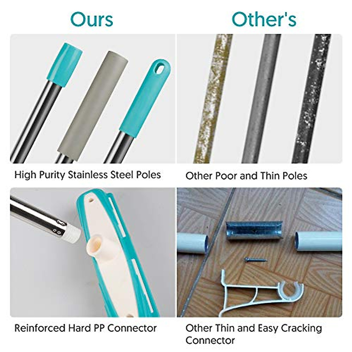 MEXERRIS Scrub Brush with Floor Scrubber Deck Brush Long Handle Combo Cleaning Kits, Stiff Bristles Durable Scrubbing Grout Brushes for Carpet Bathroom, Shower, Sink, Bathtub, Tile, Kitchen Surface