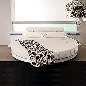 Mielmoon Round Mattress (86" Diameter) Luxury King - Premium Foam Firm Medium Plush - Round Bed Mattress USA (King 8")