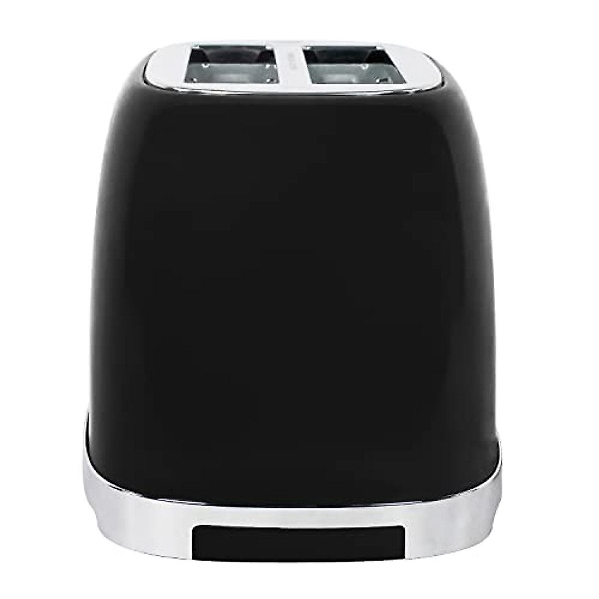 VETTA 2-Slice Extra-Wide-Slot Retro Toaster with Defrost, Bagel, and Cancel Functions, 6 Shade Settings, Self-Centering for Even Cooking and Removable Crumb Tray, Stainless Steel in Black (Black)