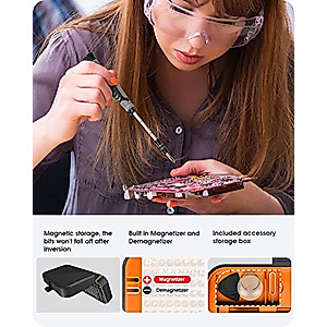 Precision Screwdriver Set, Laptop Repair Tool Kit, Kingsdun 130 in 1 Professional Computer Magnetic Screwdrivers Kit with 120 Bits Torx Star Screwdriver for PC, Xbox, Phone, Switch, Rc Car DIY