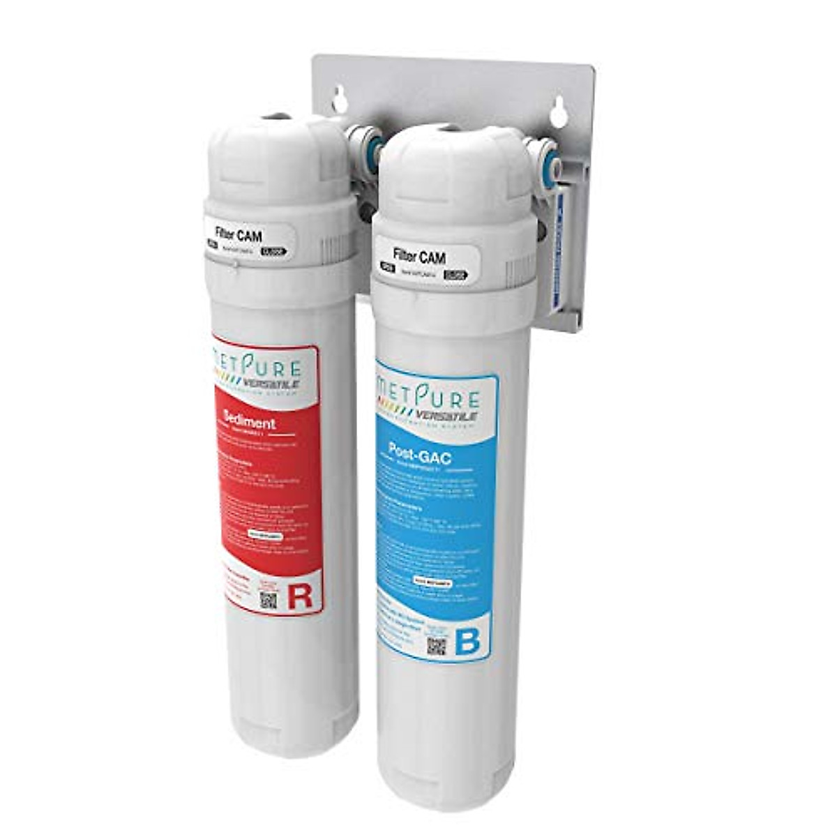 Metpure Versatile Under Sink Water Filter System | 2 Stage Quick Easy Change Twist Filtration System | Water Purifier for Clean Drinking Water & Simple Set Up | Removes Chlorine Bad Taste & Odor