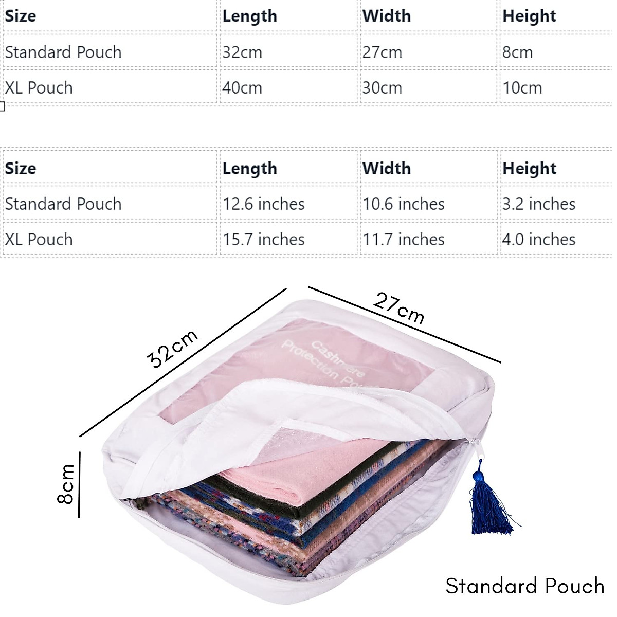 Cashmere Protection Pouch - Cashmere Storage Bag