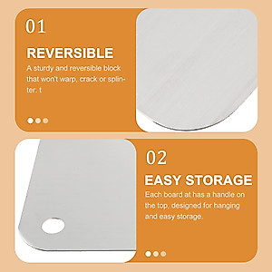 UPKOCH Chopping Tray Stainless Steel Stainless Steel Cutting Stainless Steel chopping board choppinng block stainless steel board Board for Baby Heavy Duty Chopping Board